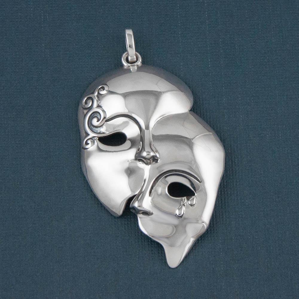 Emotions Mask Silver Pendant