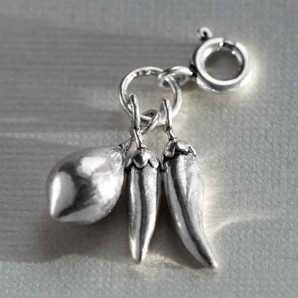Nimbu Mirchi Silver Charm