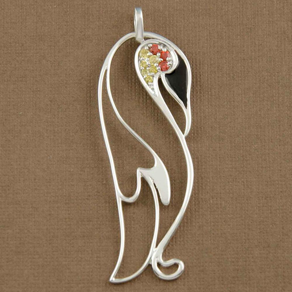 Posh Penguin Silver Pendant