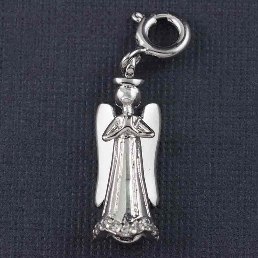 Prayer Angel Silver Charm