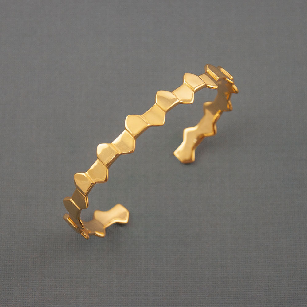 Fundamentals Gold-Plated Silver Cuff Bangle