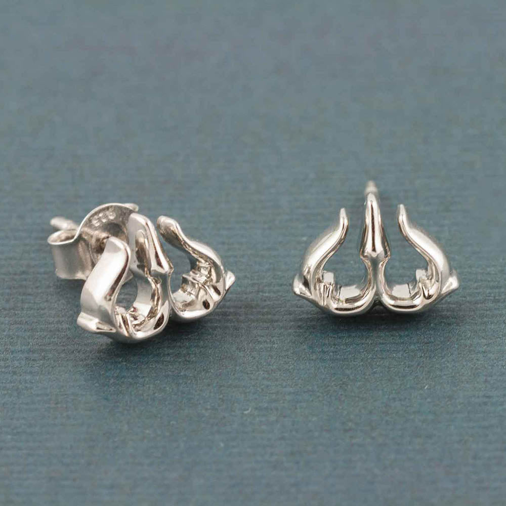 Shakti Trishul Stud Silver Earrings