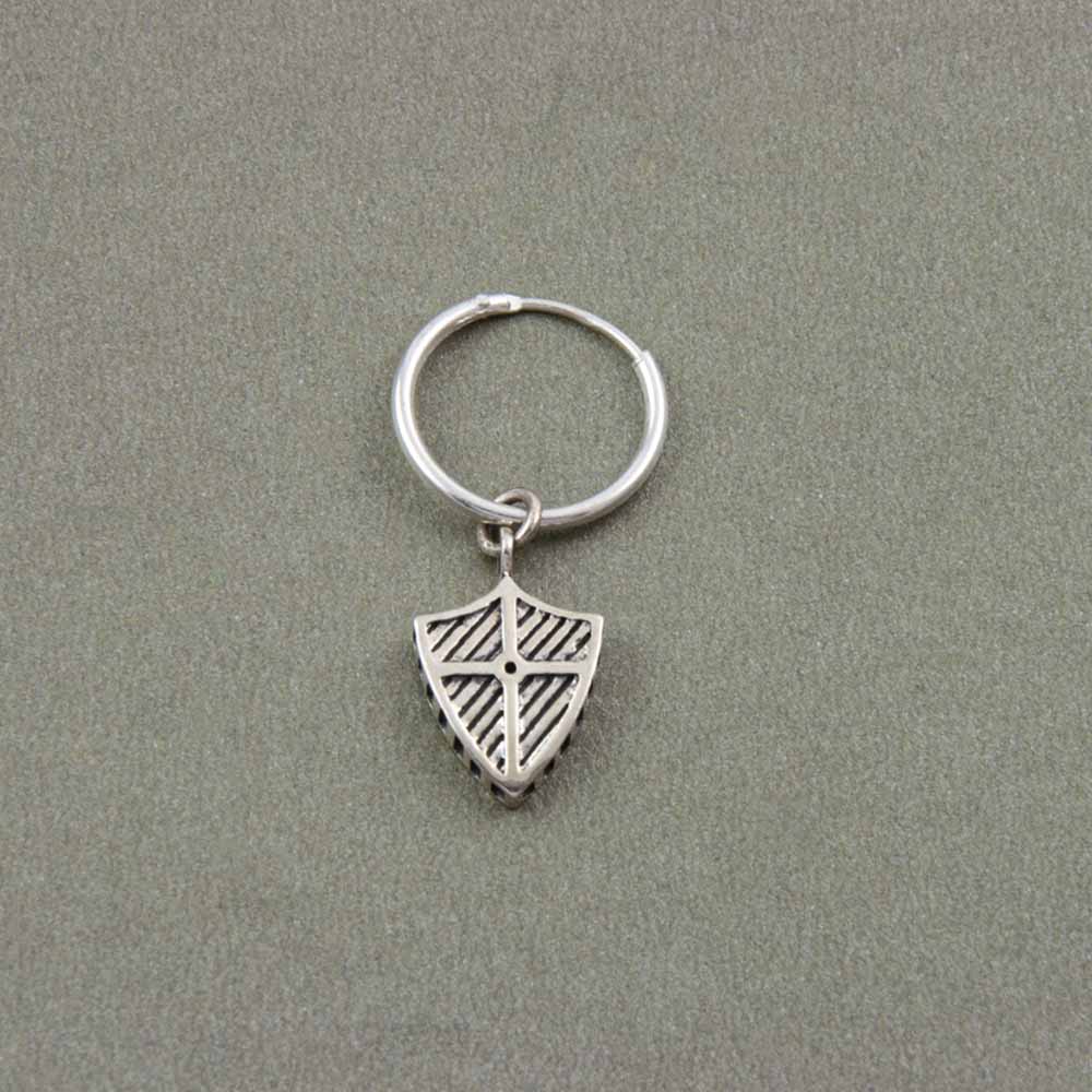 Silver Shield Loop-Charm